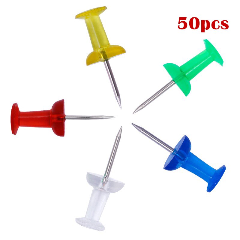 LMDZ 50Pcs Clear Push Pins Drawing Pins Notice Cor... – Vicedeal
