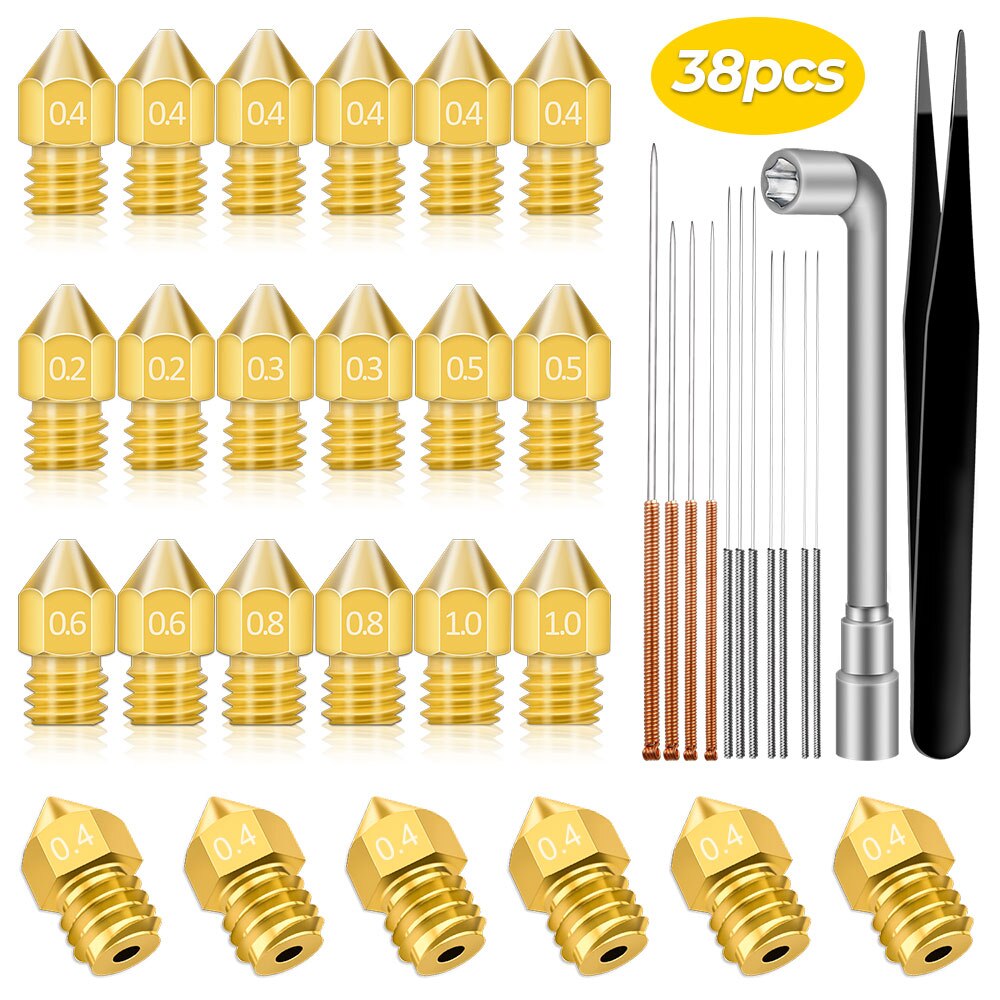 3D Printer Nozzles MK8 Nozzle 0.2mm-1.0mm Extruder... – Vicedeal