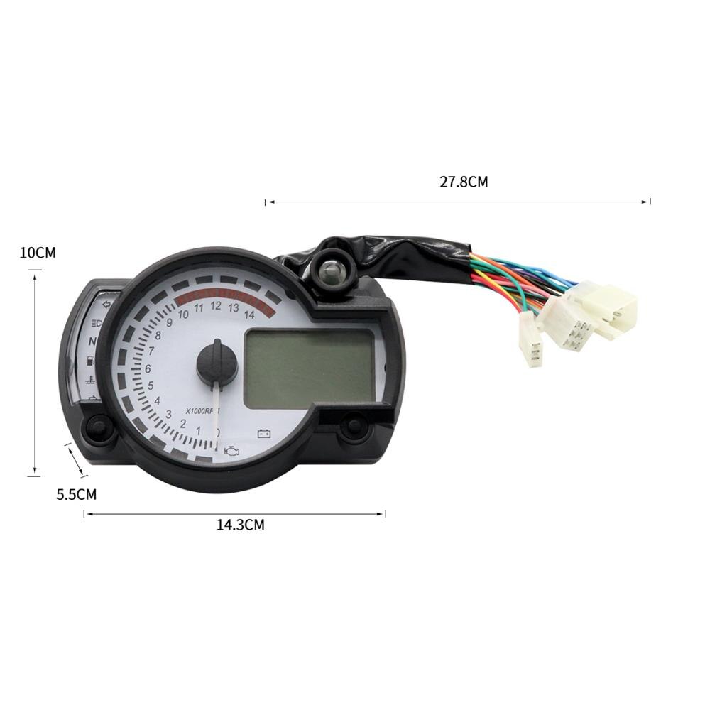 Motorcycle LCD Digital Speedometer, Universal 7 Co... – Vicedeal