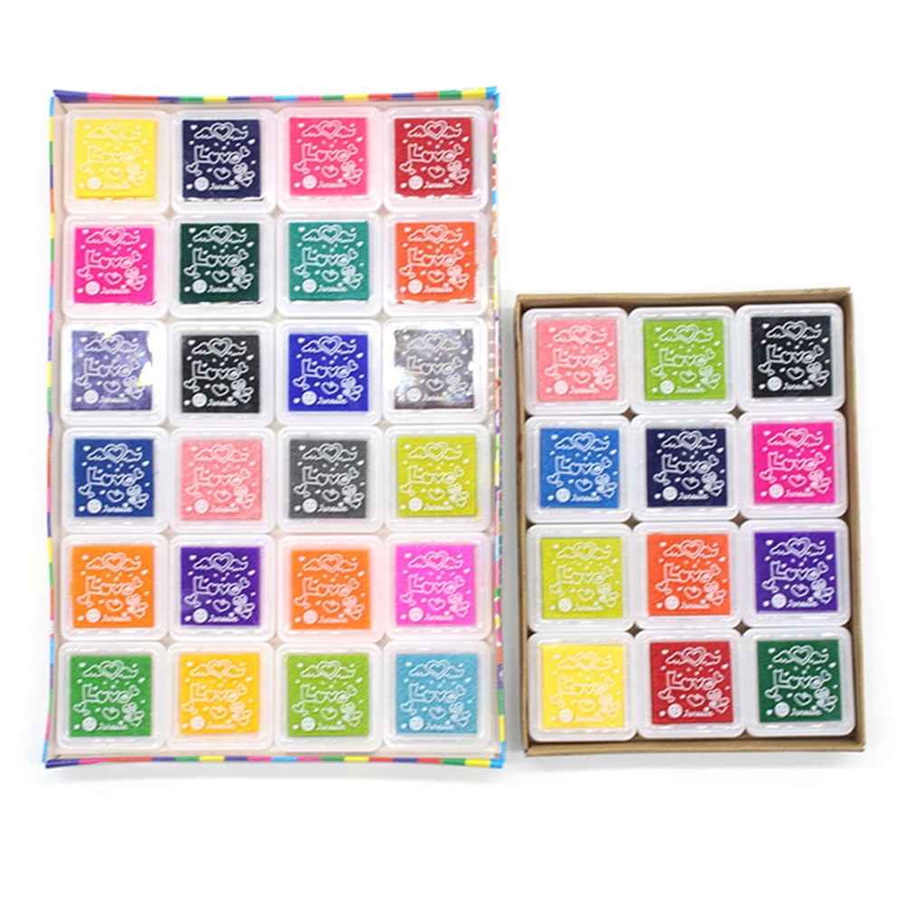 24 Colors Inkpad Clear Stamps DIY Craft Ink Pad Ru... – Vicedeal
