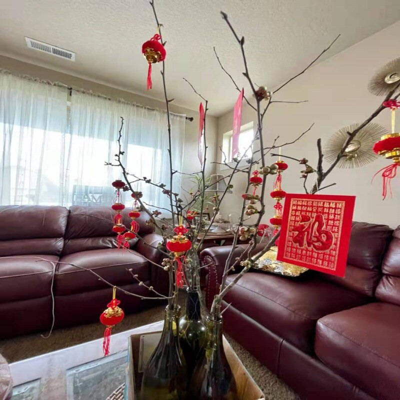 Mini Flocking Red Lanterns Chinese Year Lantern DI... – Vicedeal