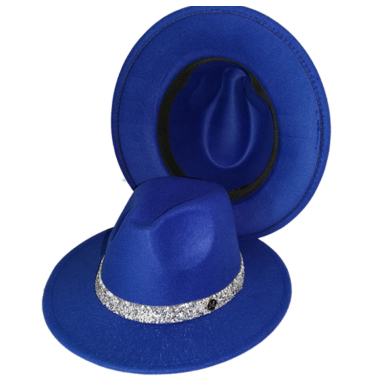 Diamant Riem Vrouwen Fedora Jazz Hoed Unisex Fedor... – Grandado