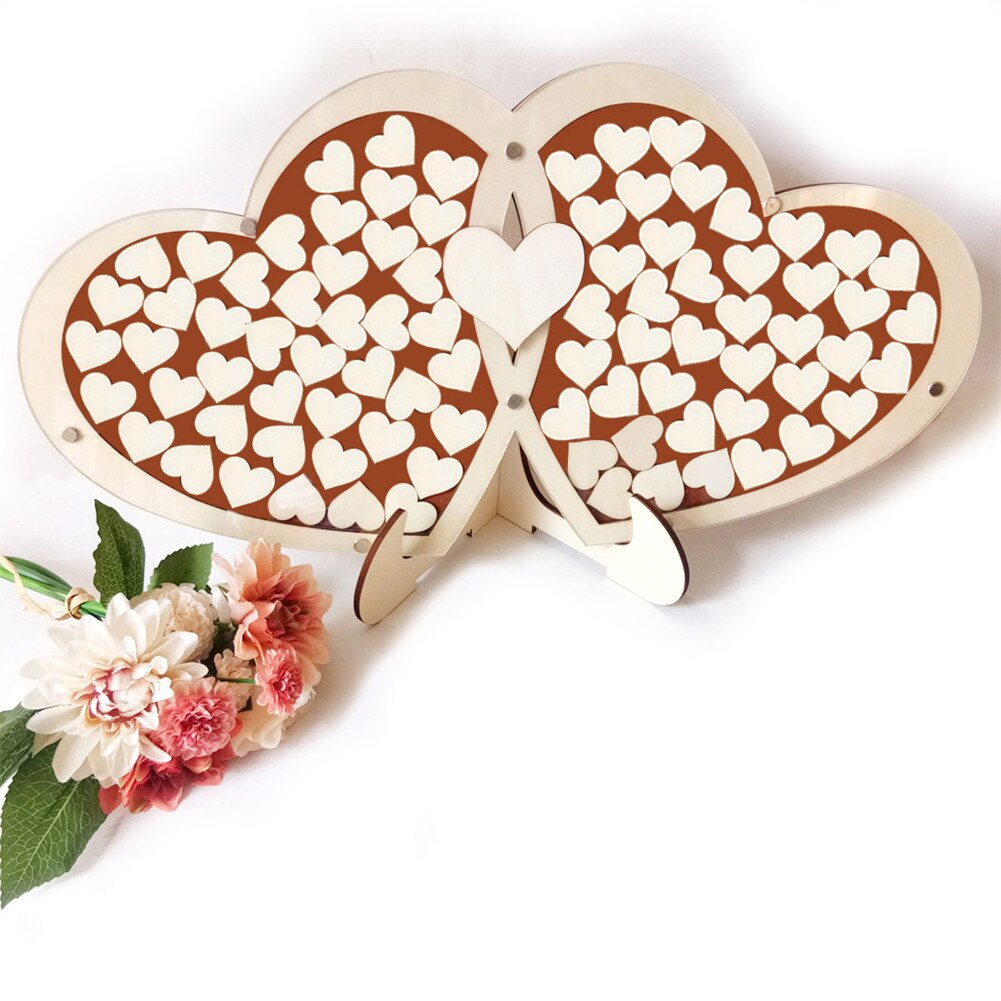 Houten Frame Guestbooks Unieke Dubbele Hart Bruilo... – Grandado