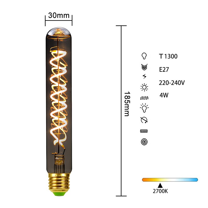 Retro Edison Lamp Rook Led Filament ST64 G80 G95 G... – Vicedeal