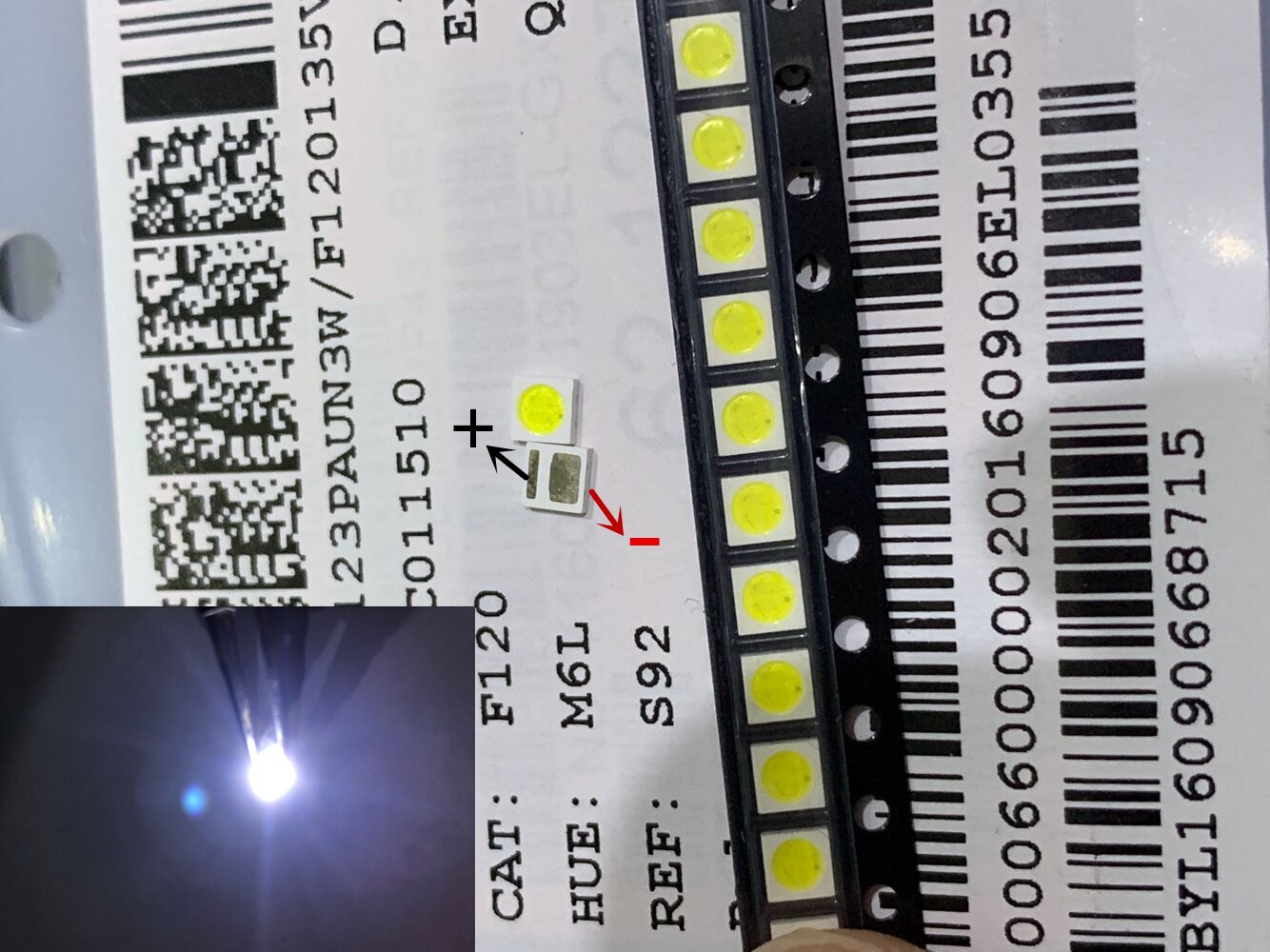 1000PCS 1-2W 3030 Cool white EVERLIGHT LED 3030 12... – Grandado