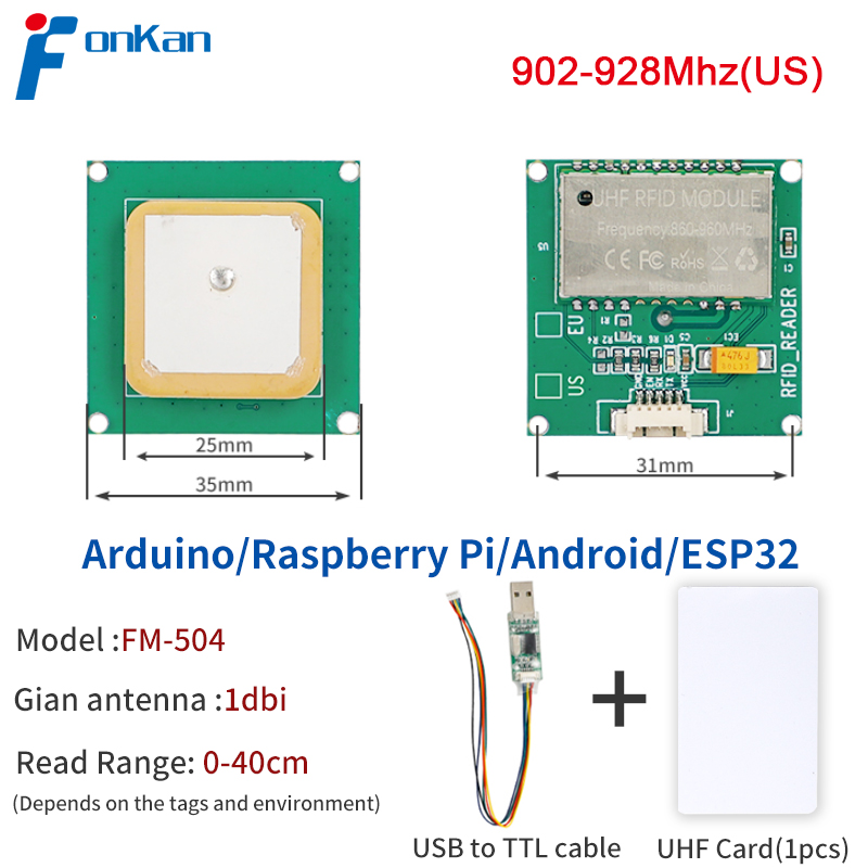 Fonkan UHF RFID Toegangscontrole Kaartlezer Antenn... – Vicedeal