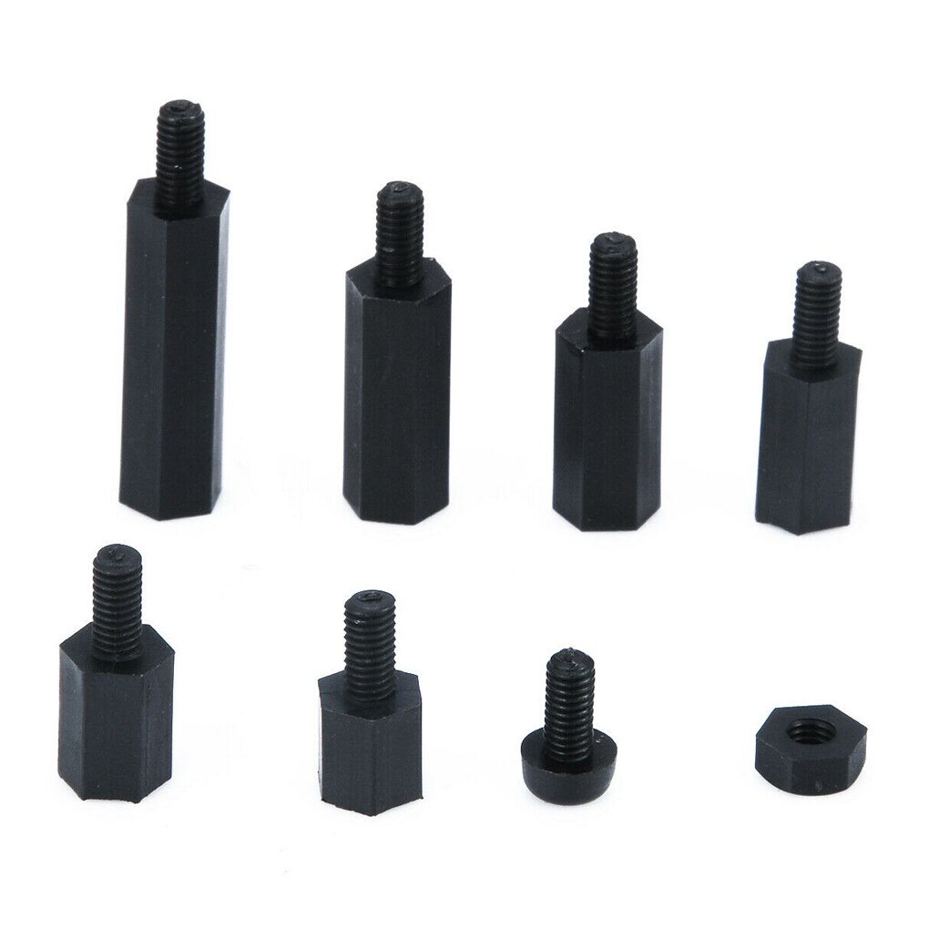 180 Pcs/set Plastic M3 Nylon Hex Spacers Screws Nu... – Grandado