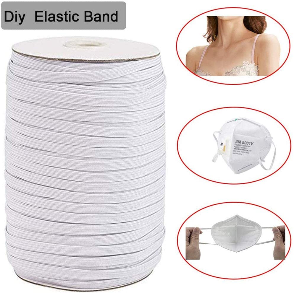Braided Elastic Band 100/200 Yards 1/8 Inch Width ... – Vicedeal