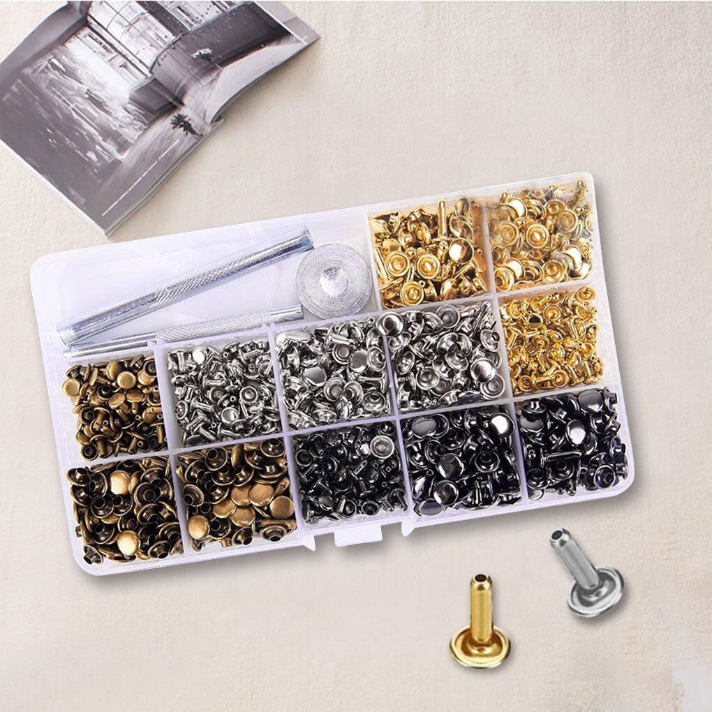 400 Pcs/set 6mm 8mm Double Cap Rivets Snap Buttons... – Vicedeal