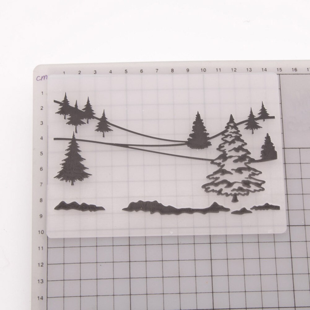 Tree Snowfield Plastic Embossing Folder Stencils T... – Vicedeal