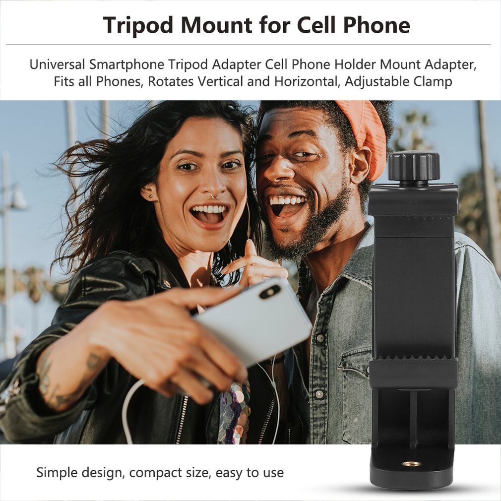 Universal Adjustable Tripod Mount Cell Phone Clip ... – Grandado