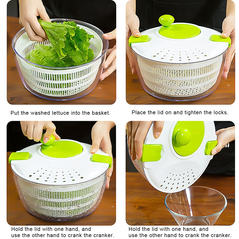 Kitchen Accessories Manual Lettuce Dryer Crank Han... – Grandado