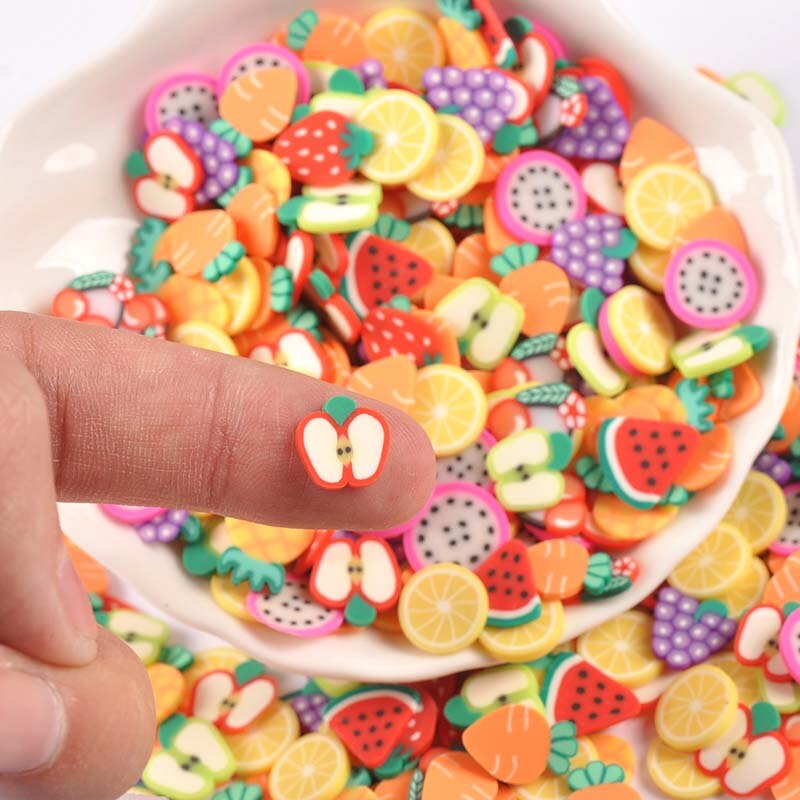 50Pcs Mixed Fruit Slices Polymer Clay Pottery For ... – Vicedeal