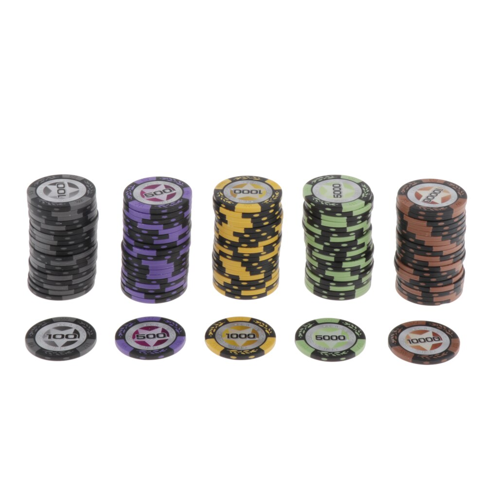 100PCS Poker Chips Set Game Tokens Gaming Chips Cl... – Grandado