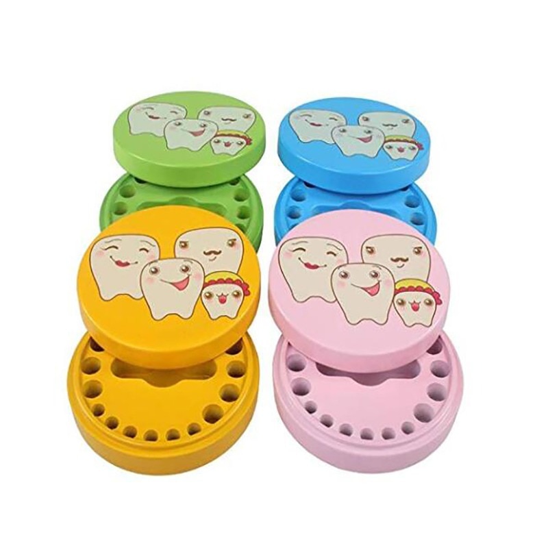 1set Wooden Baby Tooth Box Organizer Milk Teeth St... – Grandado