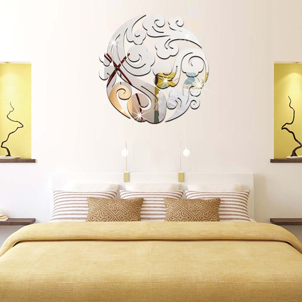 Mirror Stickers Plastic Cloud Wallpaper DIY Wall D... – Vicedeal