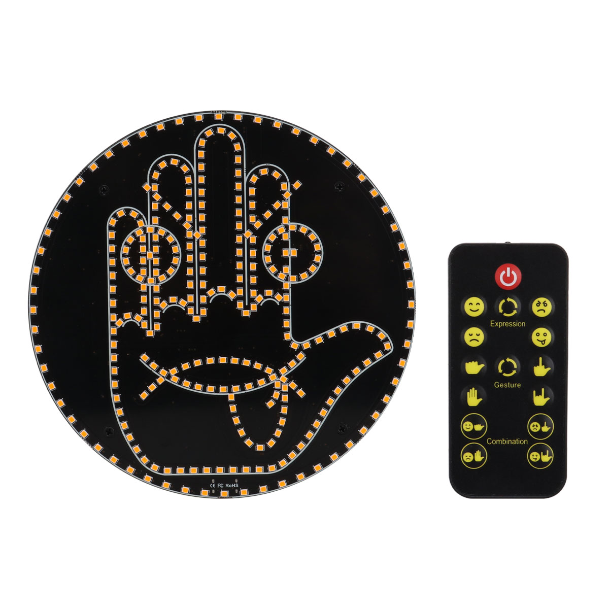 Car LED Funny Facial Expression Light With Remote ... – Grandado