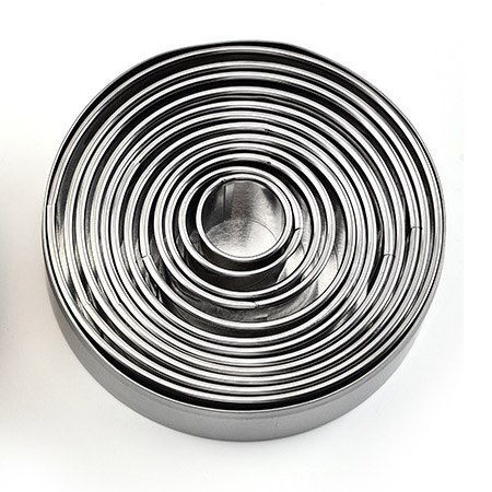 Stainless Steel Cookie Cutters Ring Round Cake Mou... – Vicedeal