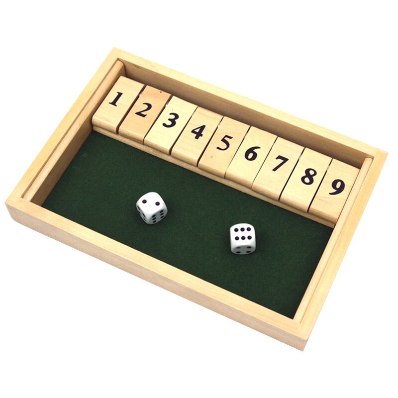 Flop Games Shut Box Wooden Board Game with Dice fo... – Grandado