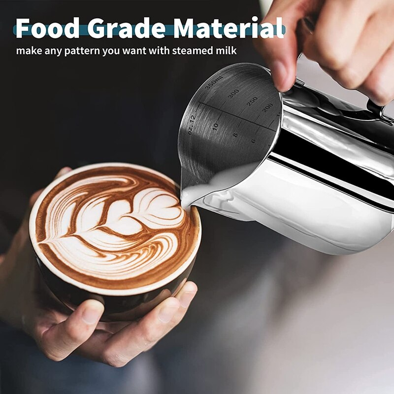 Milk Frothing Tank Stainless Steel Espresso Steami... – Vicedeal