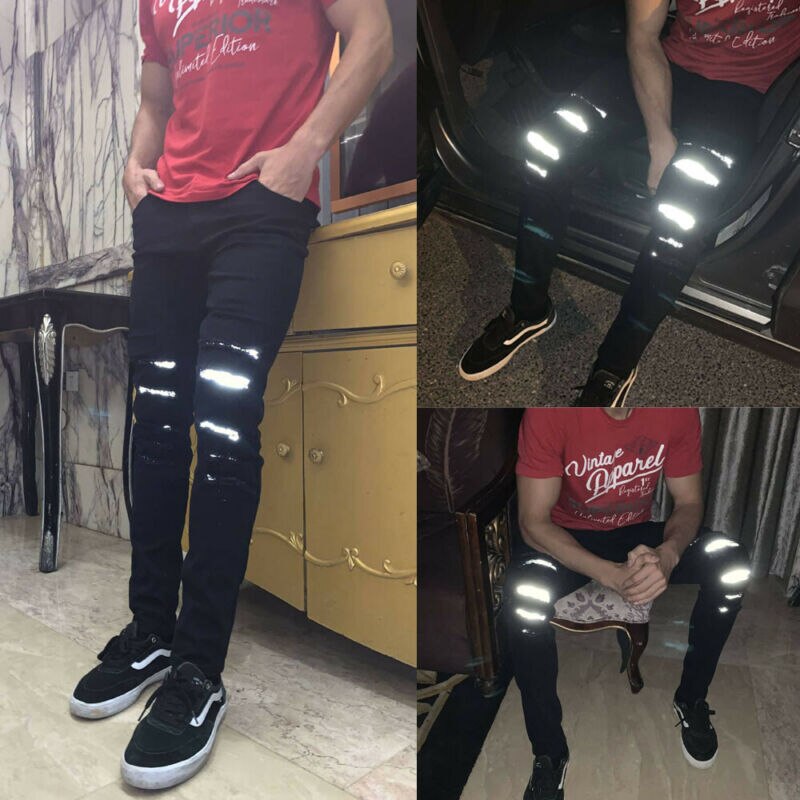 Autumn Winter Modis Mens Skinny Jeans Super Stretc... – Grandado