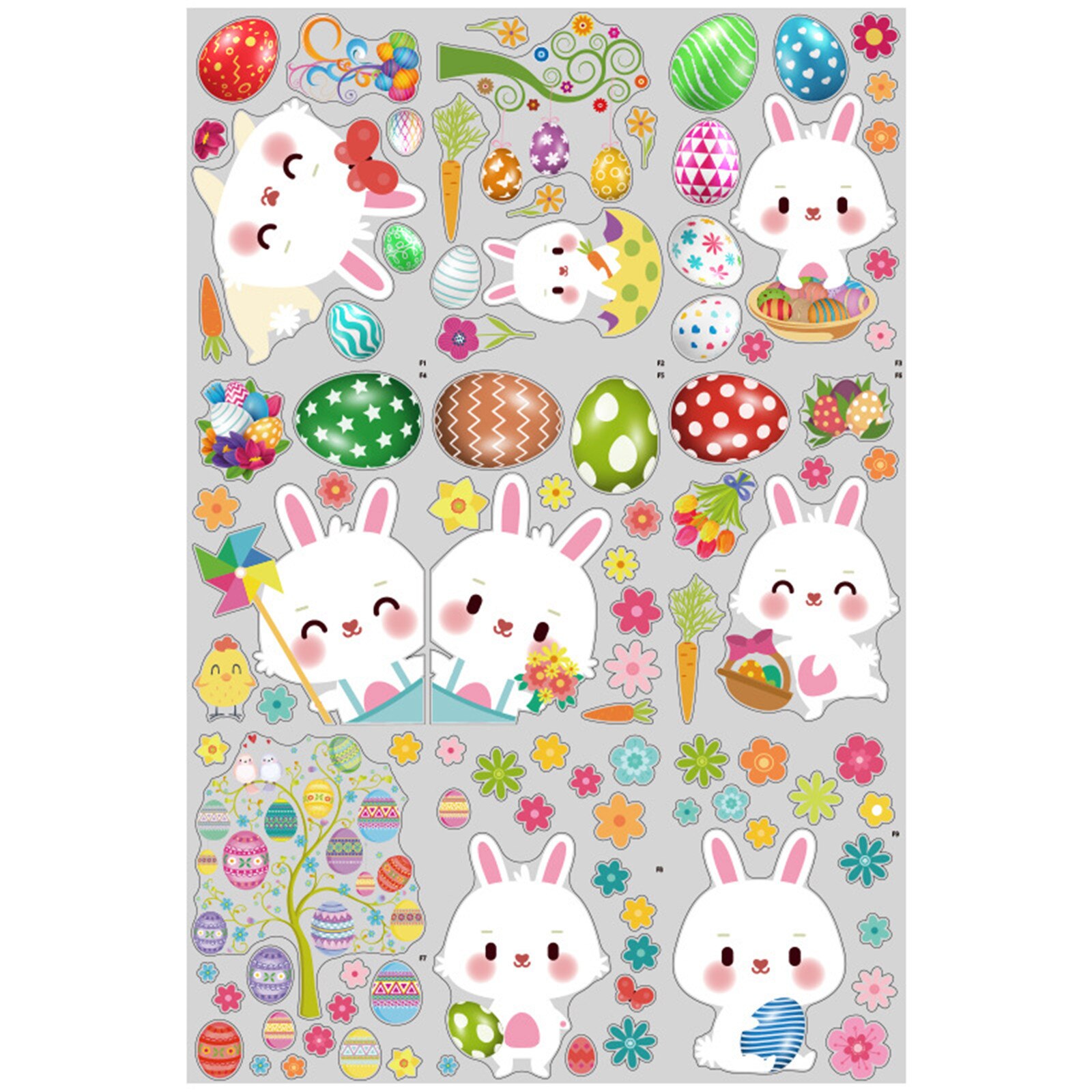 Wall Stickers Easter Easter Cartoon Children Bunny... – Grandado