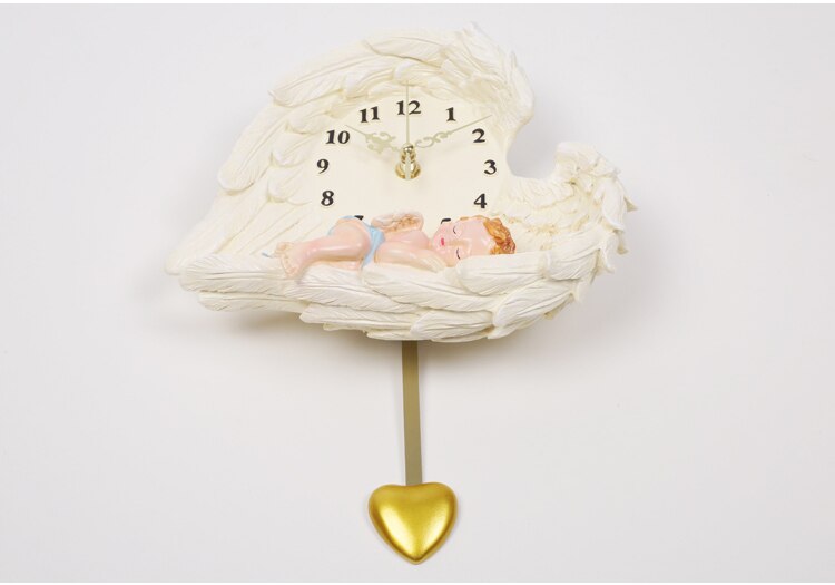 Silent Wall Clock 3d European Angel Lovely Pendulu... – Vicedeal
