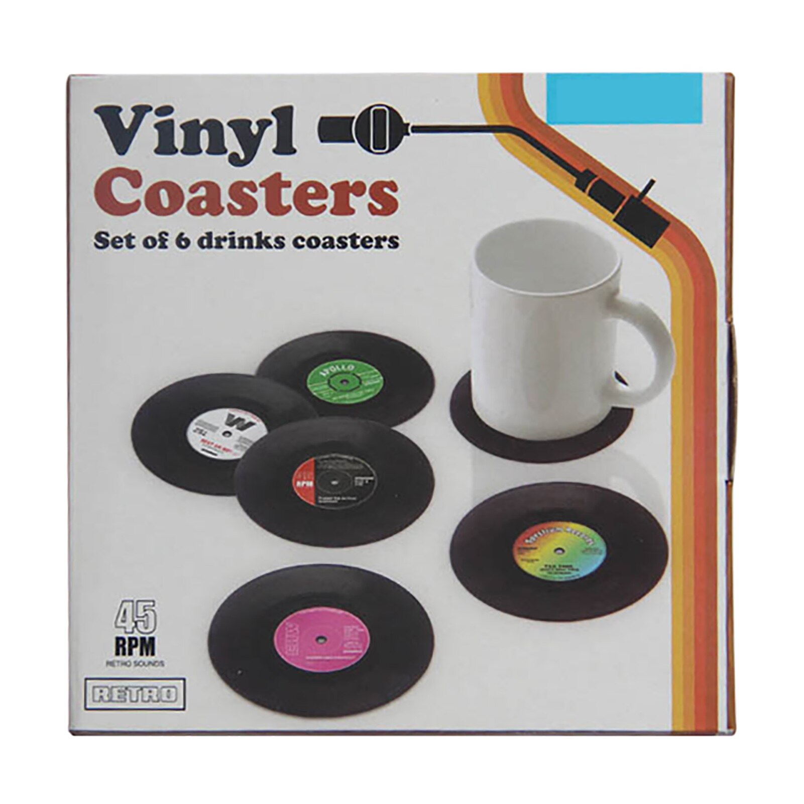 Retro Vinyl Coasters Drinks Table Cup Mat Home Dec... – Vicedeal