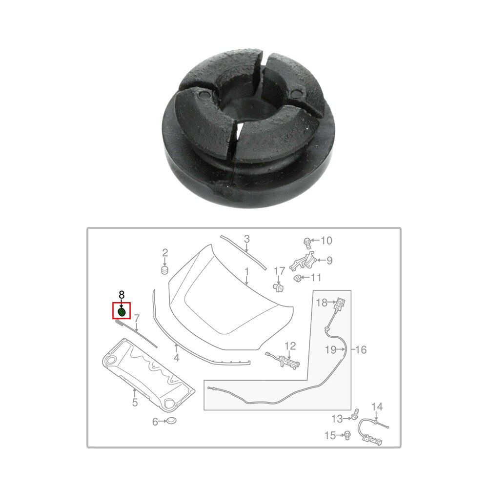 CloudFireGlory Hood Support Prop Rod Grommet Rubbe... – Vicedeal