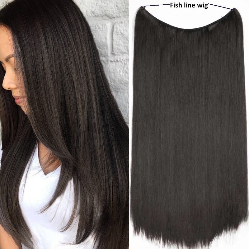 Extensión de cabello sintético para mujer, hilo In... – Vicedeal