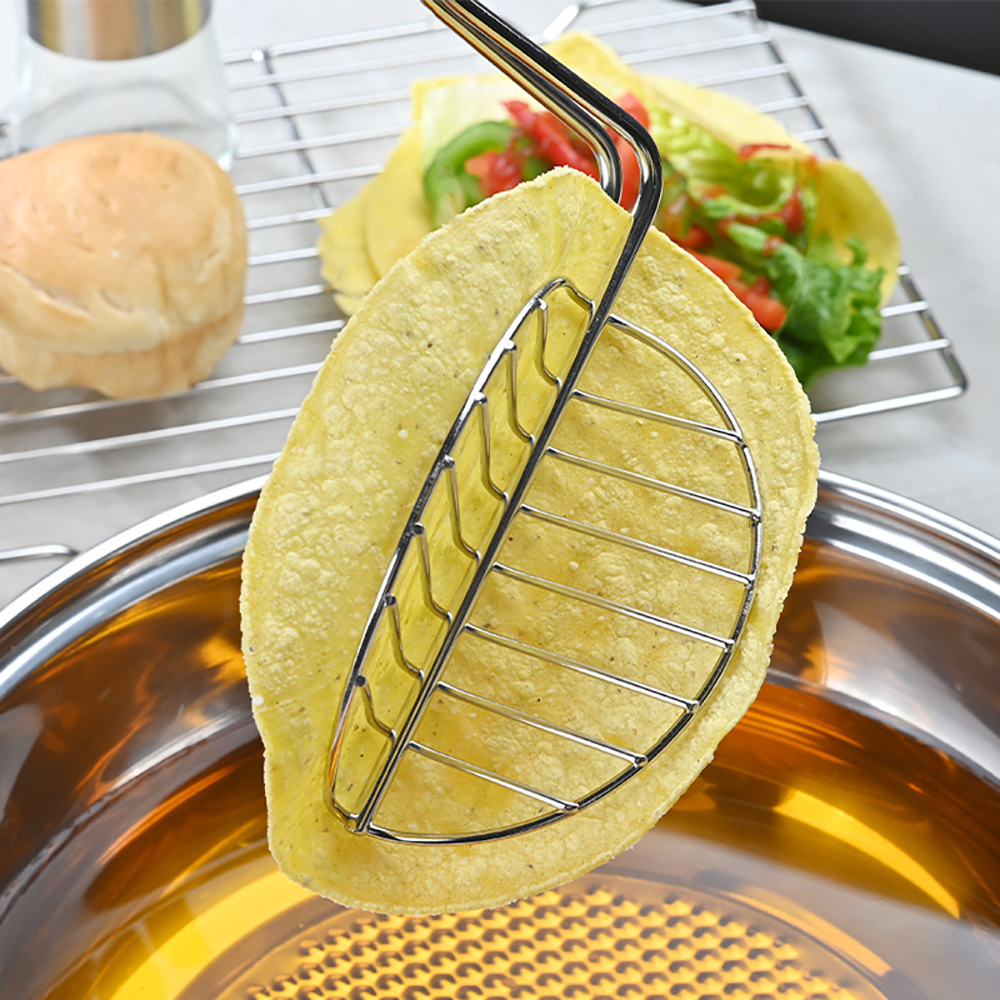 Taco Shell Maker Press Tortilla Fryer Tongs Plated... – Vicedeal