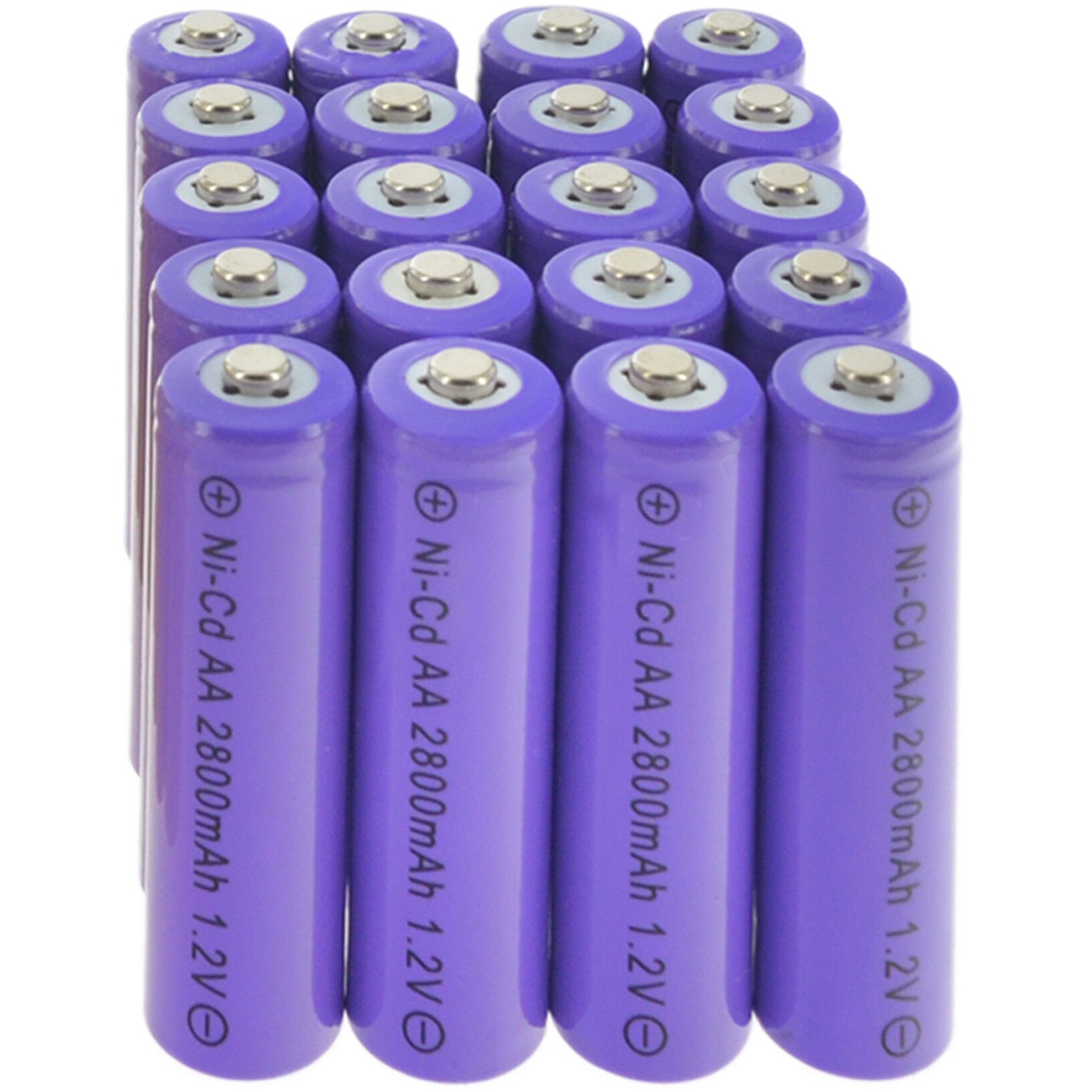 20pcs AA Rechargeable Batteries NiCD 2800mAh 1.2v ... – Grandado