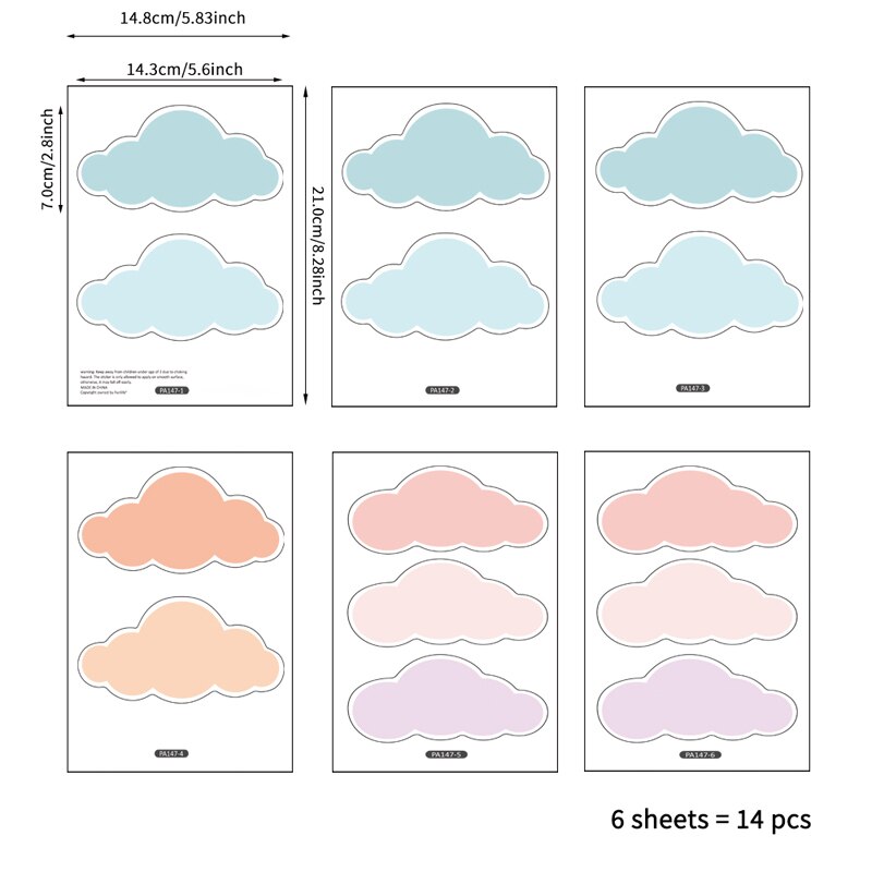 Tofok Cloud Raindrop DIY Home Wall Sticker Ins Hil... – Grandado