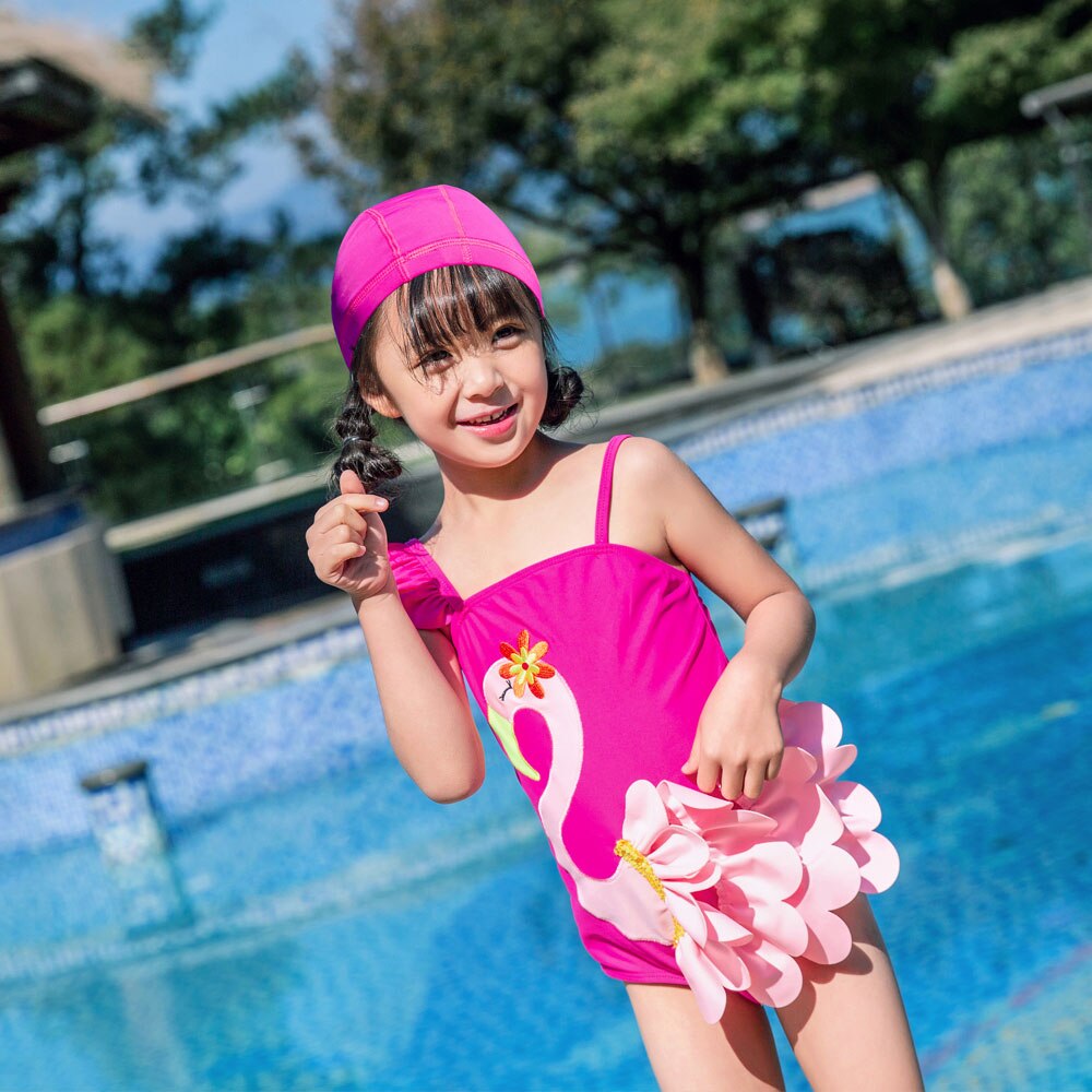 Girls One Piece Swimwear Sleeveless Birdie Three-D... – Grandado