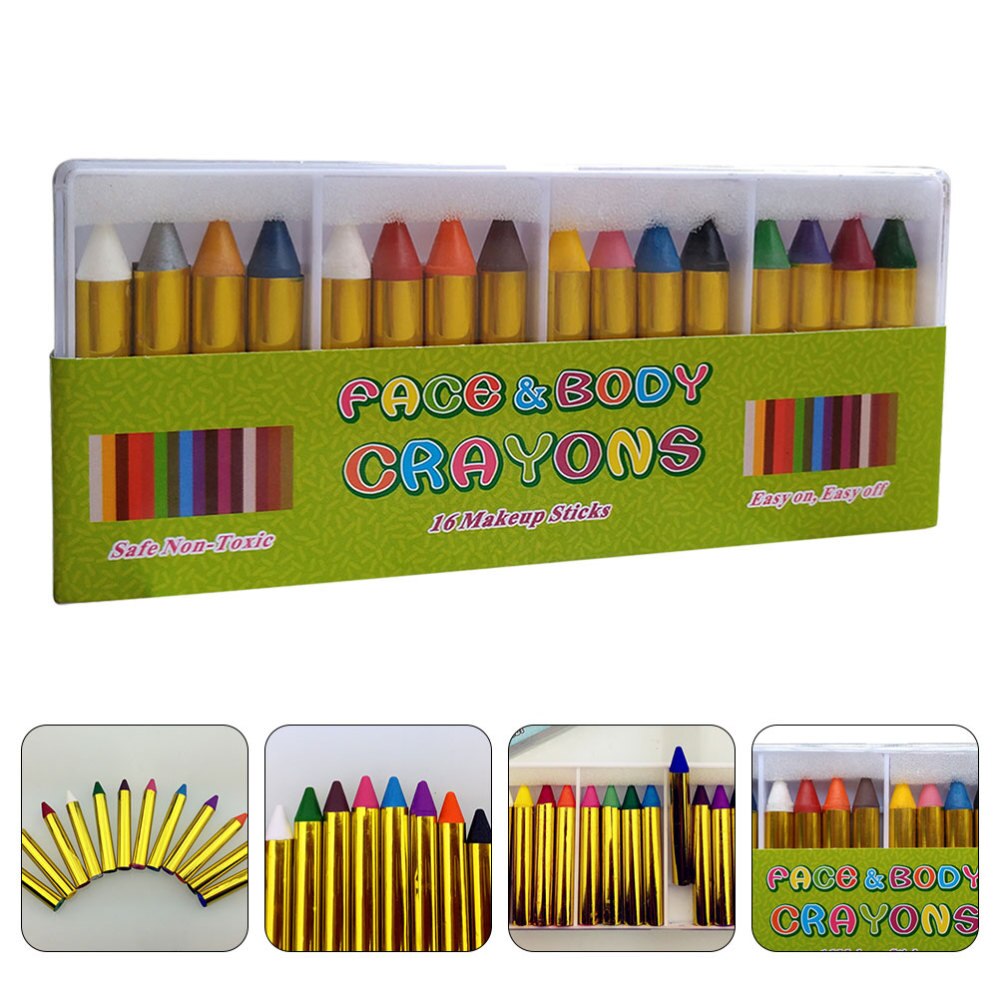 1 Set 16 Colors Face Painting Crayons Body Paintin... – Vicedeal