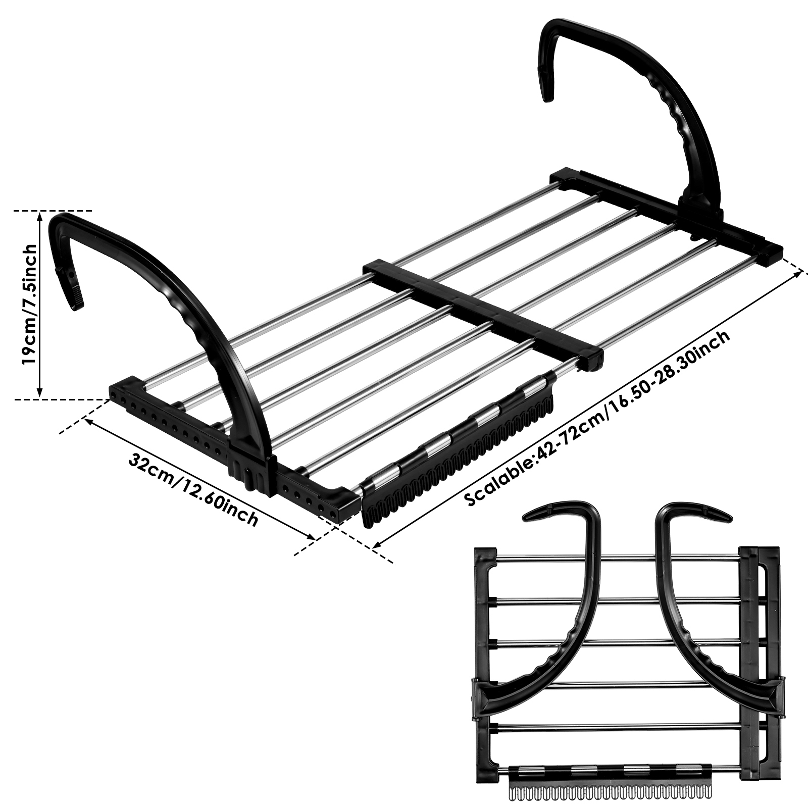 Foldable Balcony Radiator Drying Rack Extendable S... – Grandado