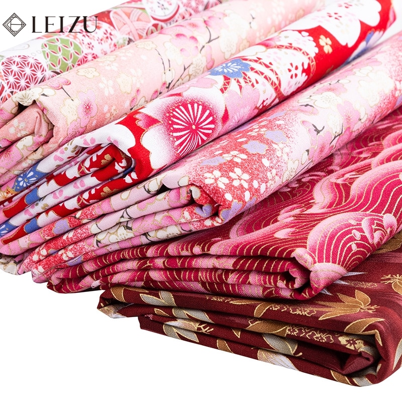 Japanse Patchwork Stof Rode Katoenen Stof Of Naaie... – Vicedeal
