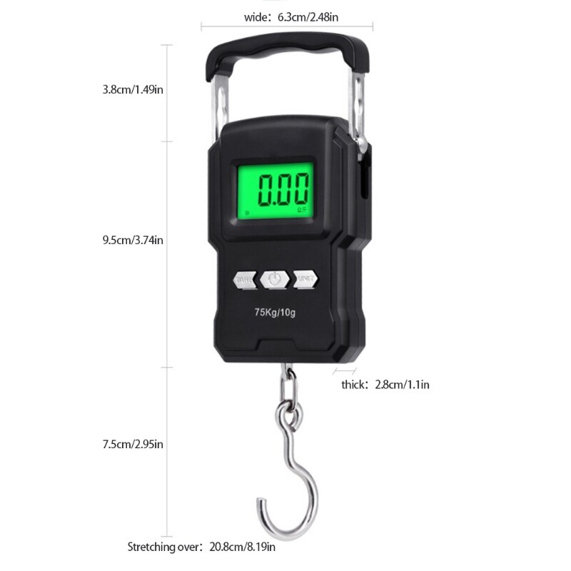 Fishing Scales 165lb/75kg Electronic Weighing Bala... – Vicedeal