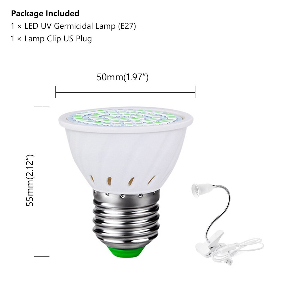 GU10/E27 UV Germicidal Light 220V UVC LED Steriliz... – Grandado