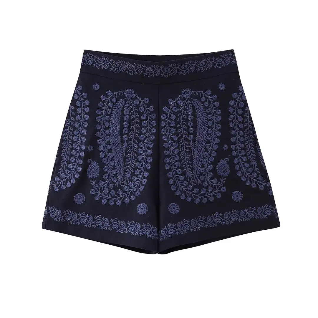 Sommer Boho Strand Shorts für Frauen Vintage Ethni... – Grandado