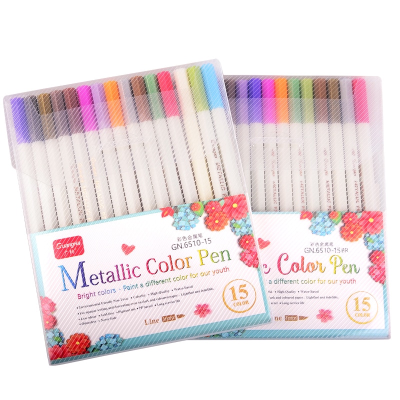 10/12/15/20 30 Color Metallic Marker Pen Set DIY S... – Vicedeal