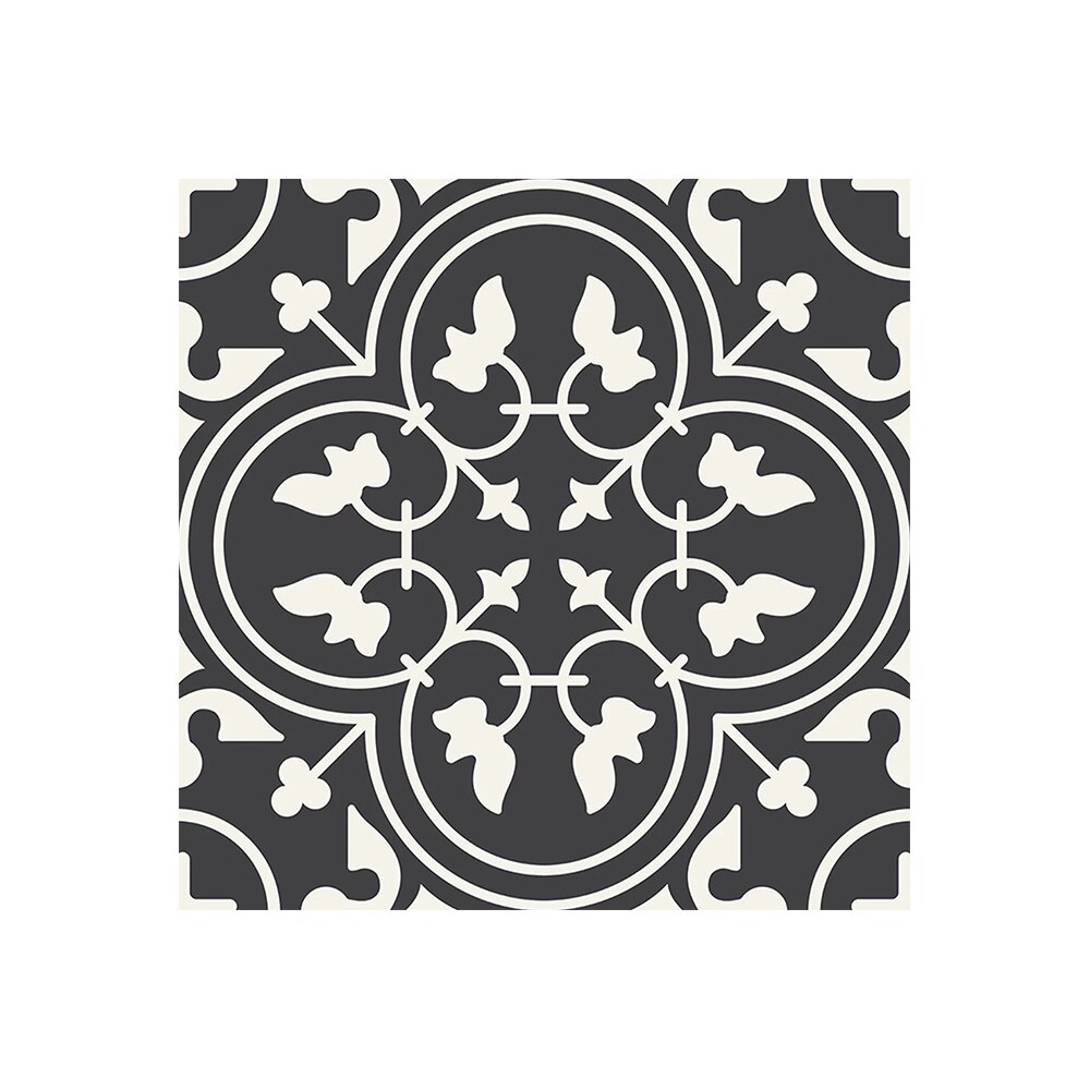 Moroccan Dark Grey Vinyl Floor Tile Sticker Panel ... – Grandado