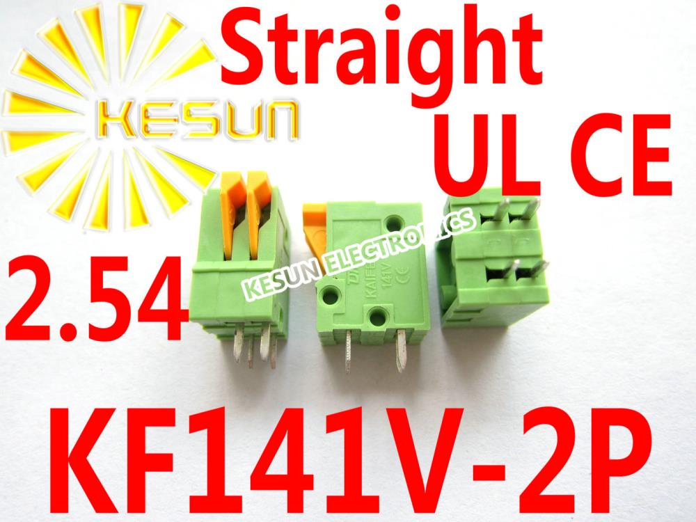 100PCS KF141V-2P 2Pin 2.54mm Pitch Straight PCB Sp... – Grandado