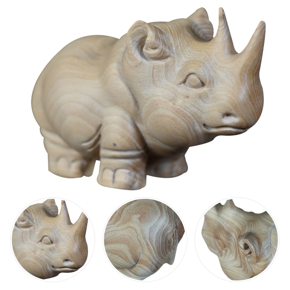 Buchsbaum Nashorn Handwerk Holz Nashorn Statue Sch... – Grandado