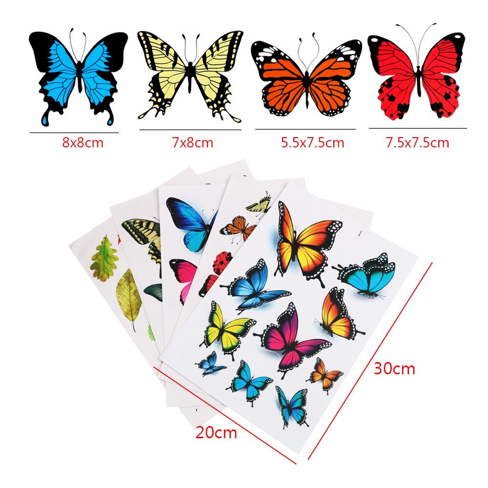 Cartoon Reflective Lovely Butterfly Leaves Car Sti... – Grandado
