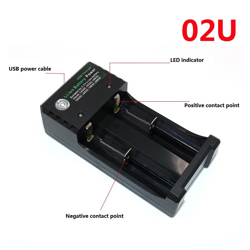 Battery Charger 18650 26650 21700 Li-Liion Batteri... – Grandado