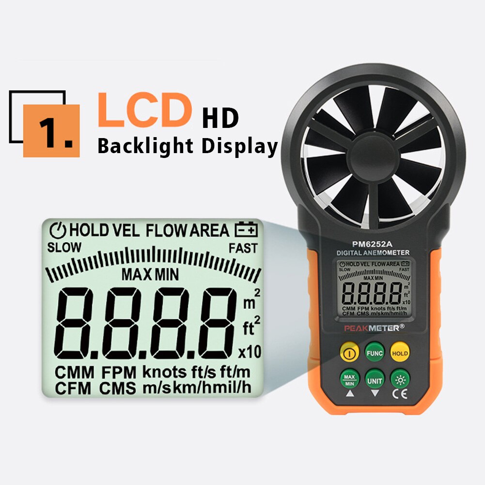 LCD Display Mountaineering Digital Anemometer Wind... – Grandado