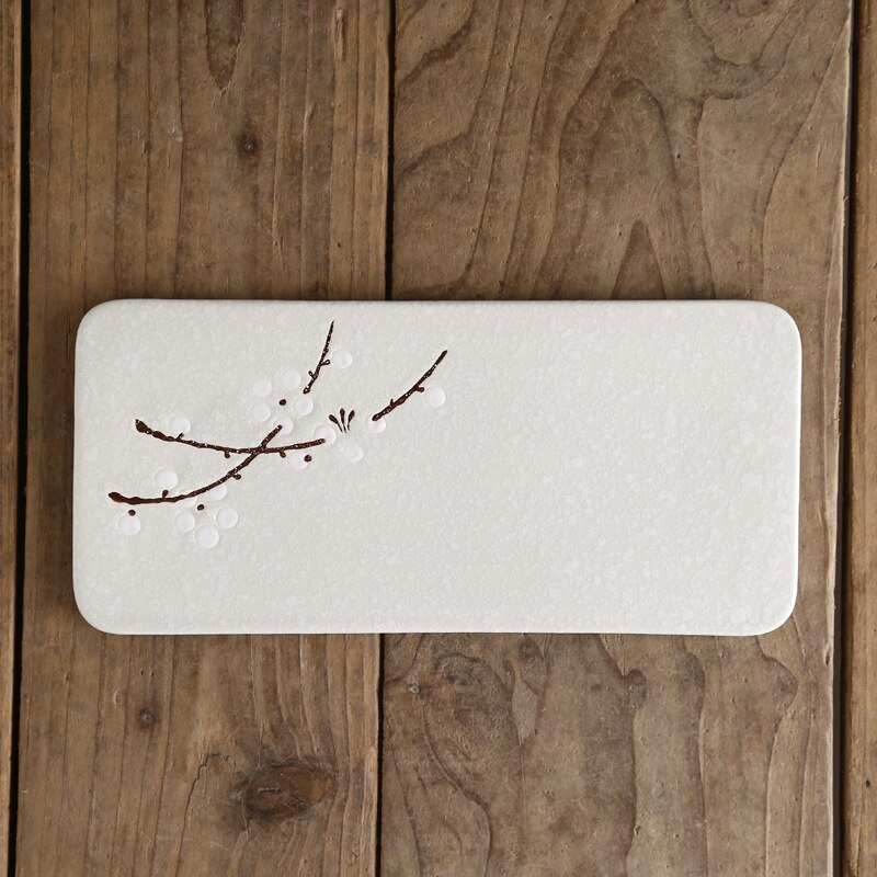 Japanese Style Rectangle Sushi Plate Ceramic Under... – Vicedeal