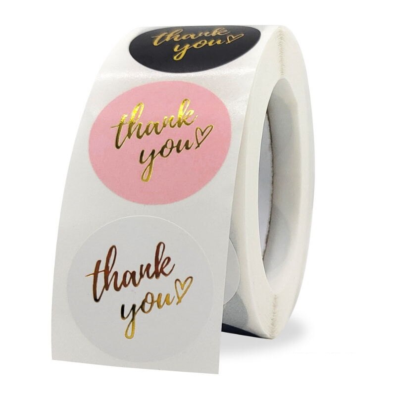4 Kleuren Goud Folie Dank U Stickers Seal Labels 2... – Vicedeal