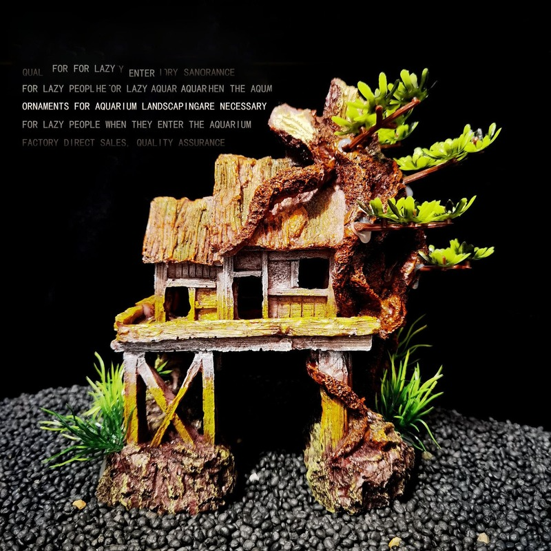 Resin Hollow Simulation cabin Hiding Cave Aquarium... – Grandado